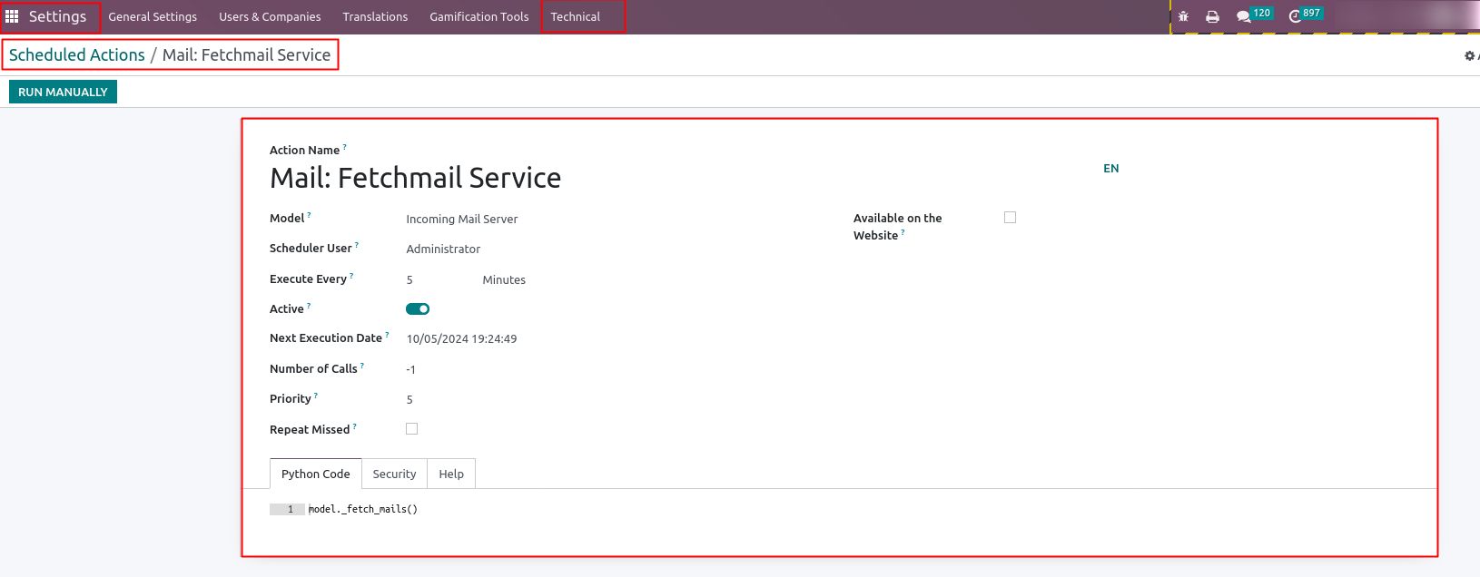Configure Outlook Exchange Server and Catch-All Email in Odoo | Numla